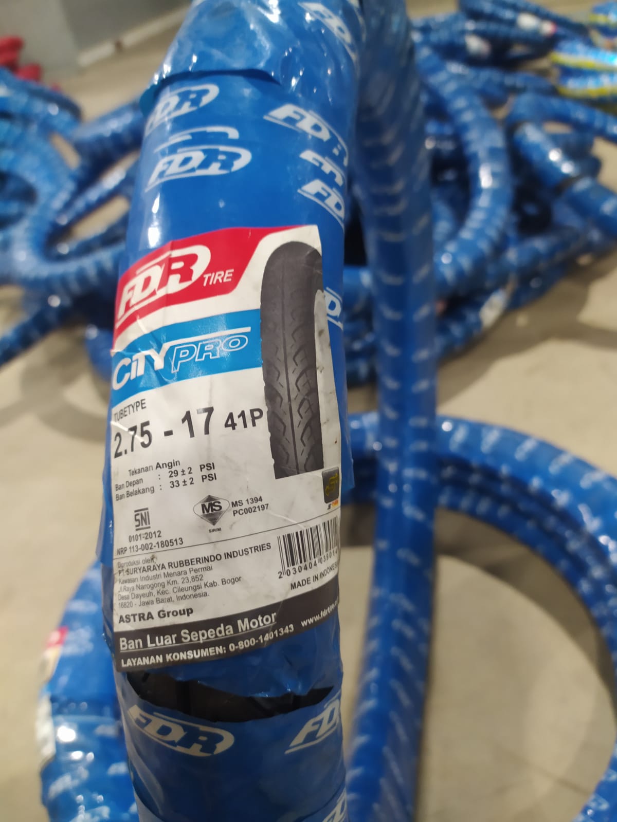 FDR City Pro Ban Motor Bebek R17 Uk 275-17 Tubetype Supra/Revo/Yamaha ...