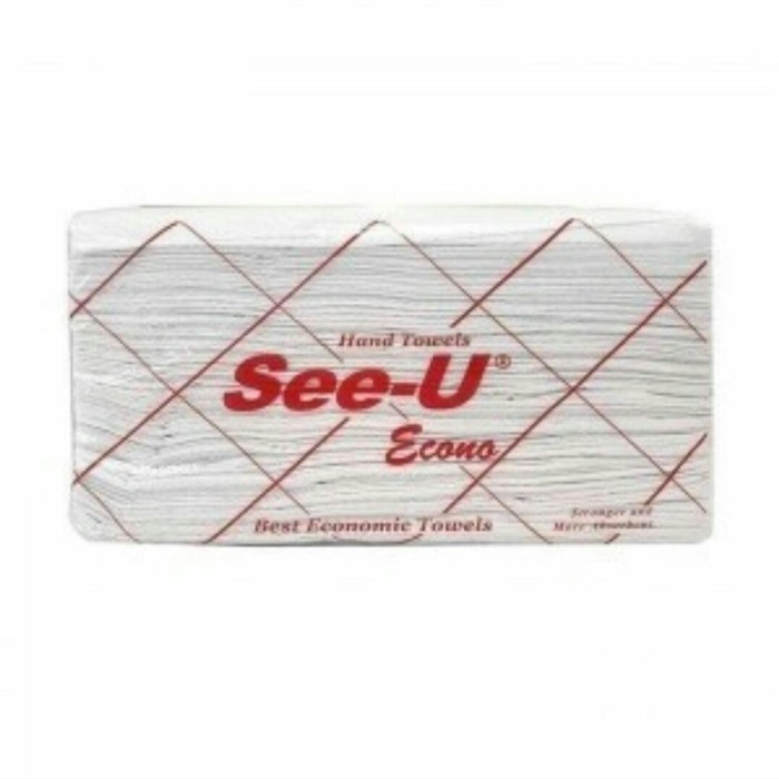 Tissue Tisu See-U See Hand Towel MultiFold Econo Red 150 Sheet 1ply ...