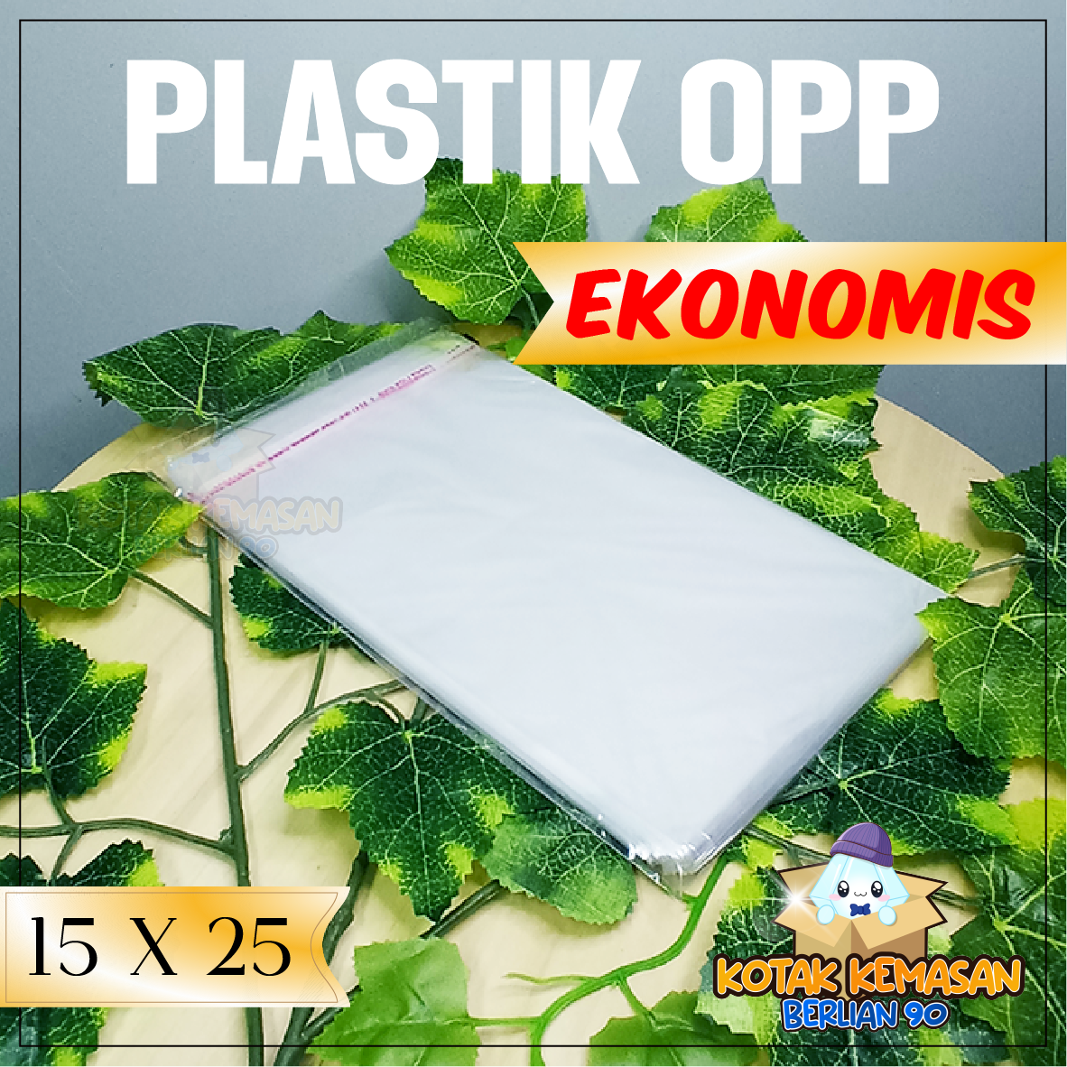 Plastik opp 15x25 /Kantong Plastik OPP Ekonomis /Plastik Seal /Plastik ...