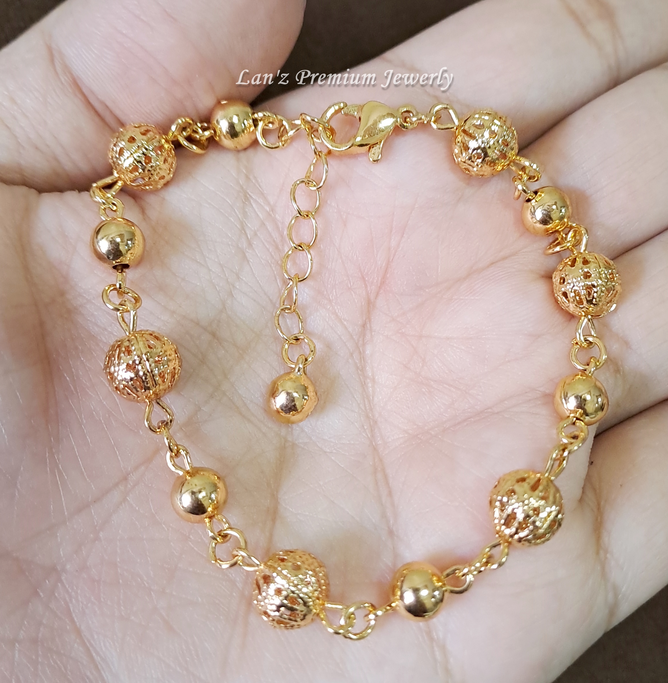 Lan'z Gelang Boba Rosegold Polos Titanium Emas 22K | Lazada Indonesia