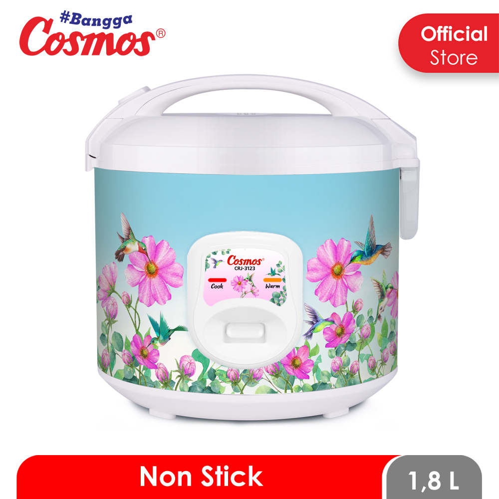 Cosmos CRJ-3123 SV - Rice Cooker Non Stick 1.8L - Spring Violet ...