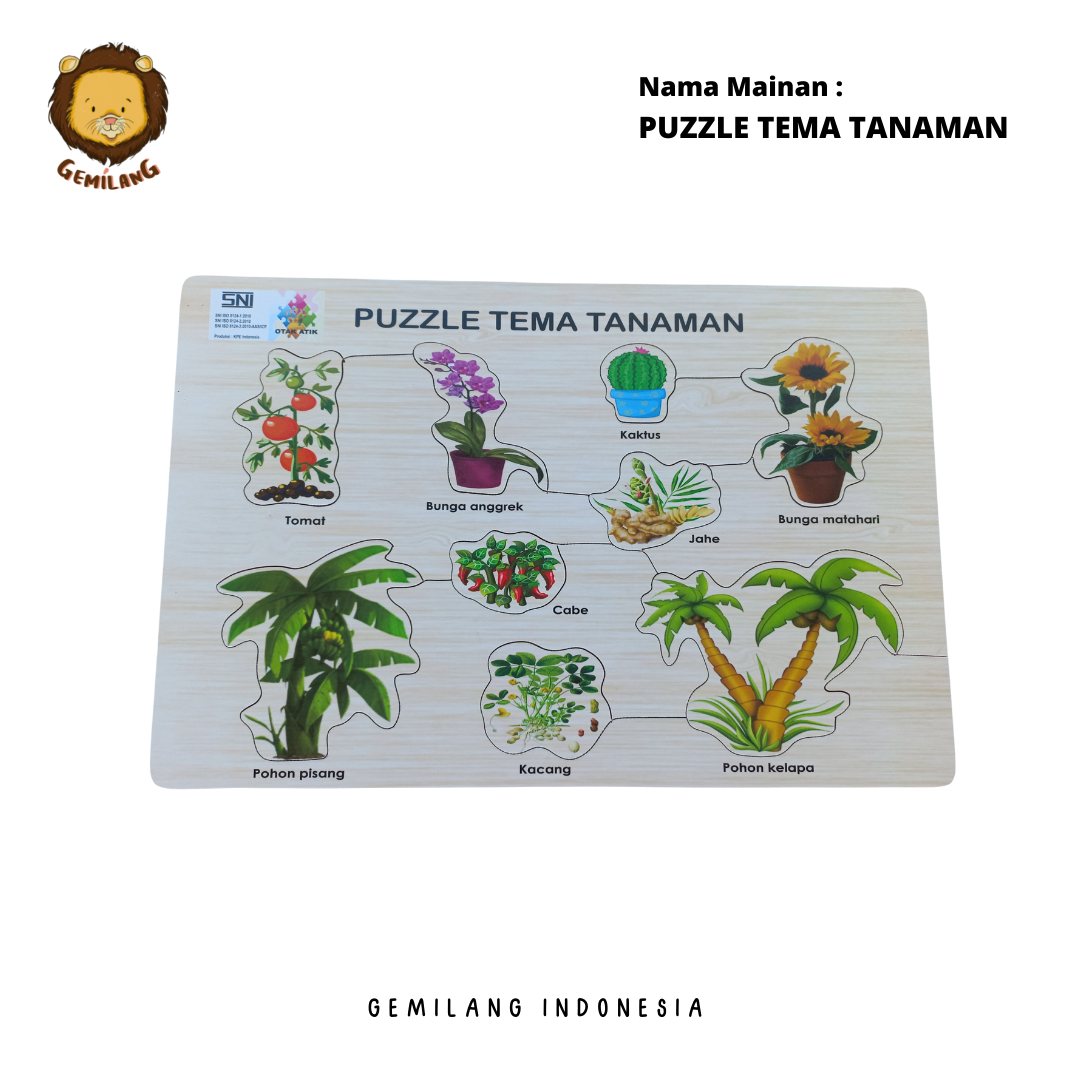 Mainan Edukasi/Mainan Kayu-Puzzle Tanaman 20x30 | Lazada Indonesia