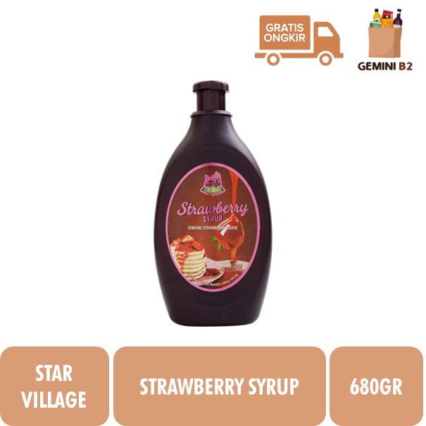 Star Village Strawberry Syrup / Sirup Rasa Stroberi 680gr | Lazada ...