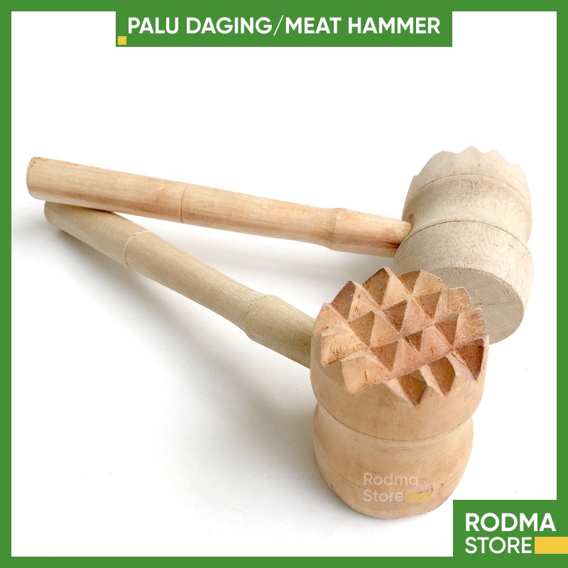 PALU PEMUKUL DAGING KAYU / ALAT GEPUK / PALU KAYU / MEAT HAMMER ...