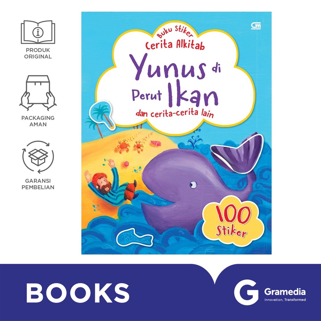 Buku Stiker Cerita Alkitab: Yunus di Perut Ikan dan cerita-cerita lain | Lazada Indonesia