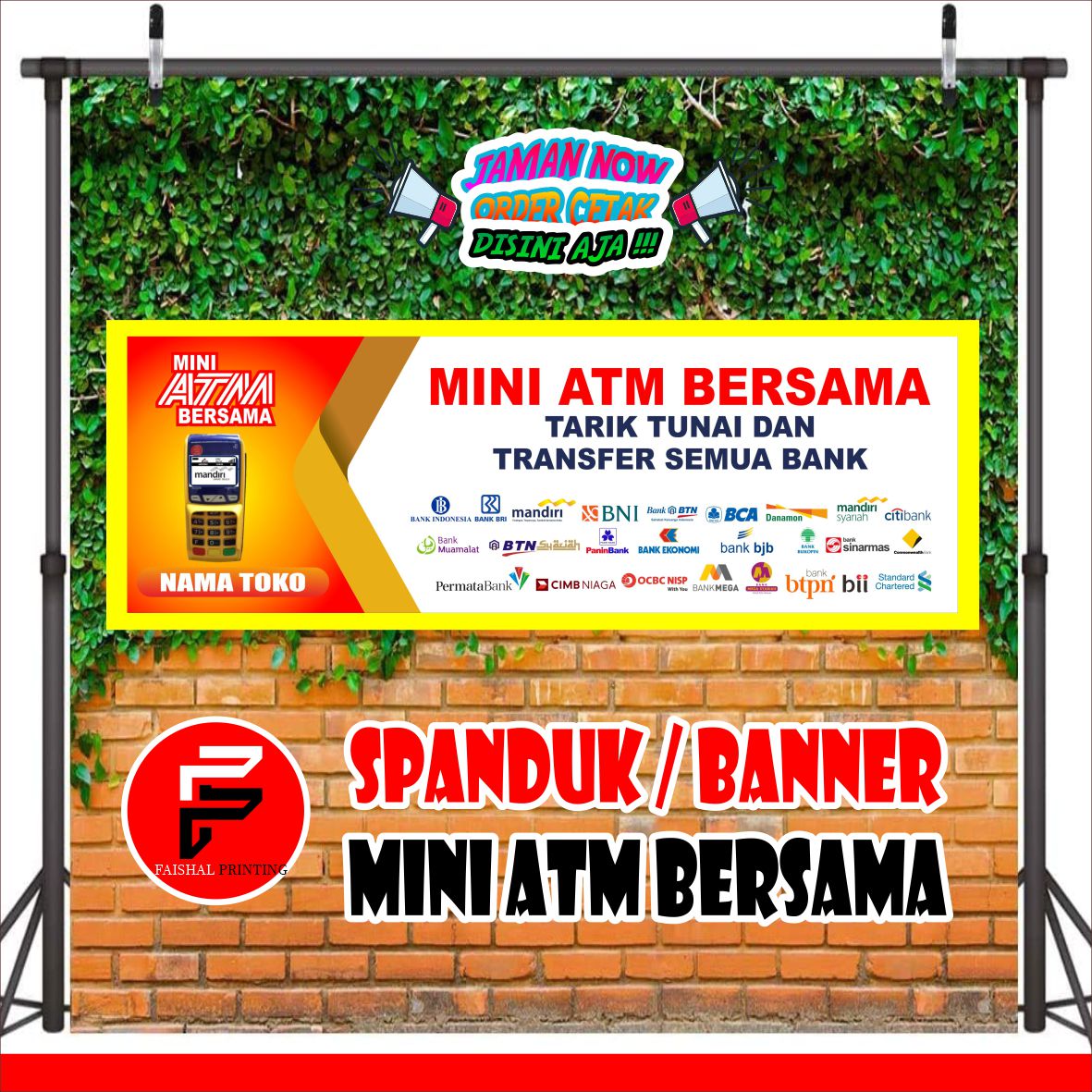 Spanduk Mini ATM Bersama / Banner Mini ATM Bersama / Spanduk Custom ...