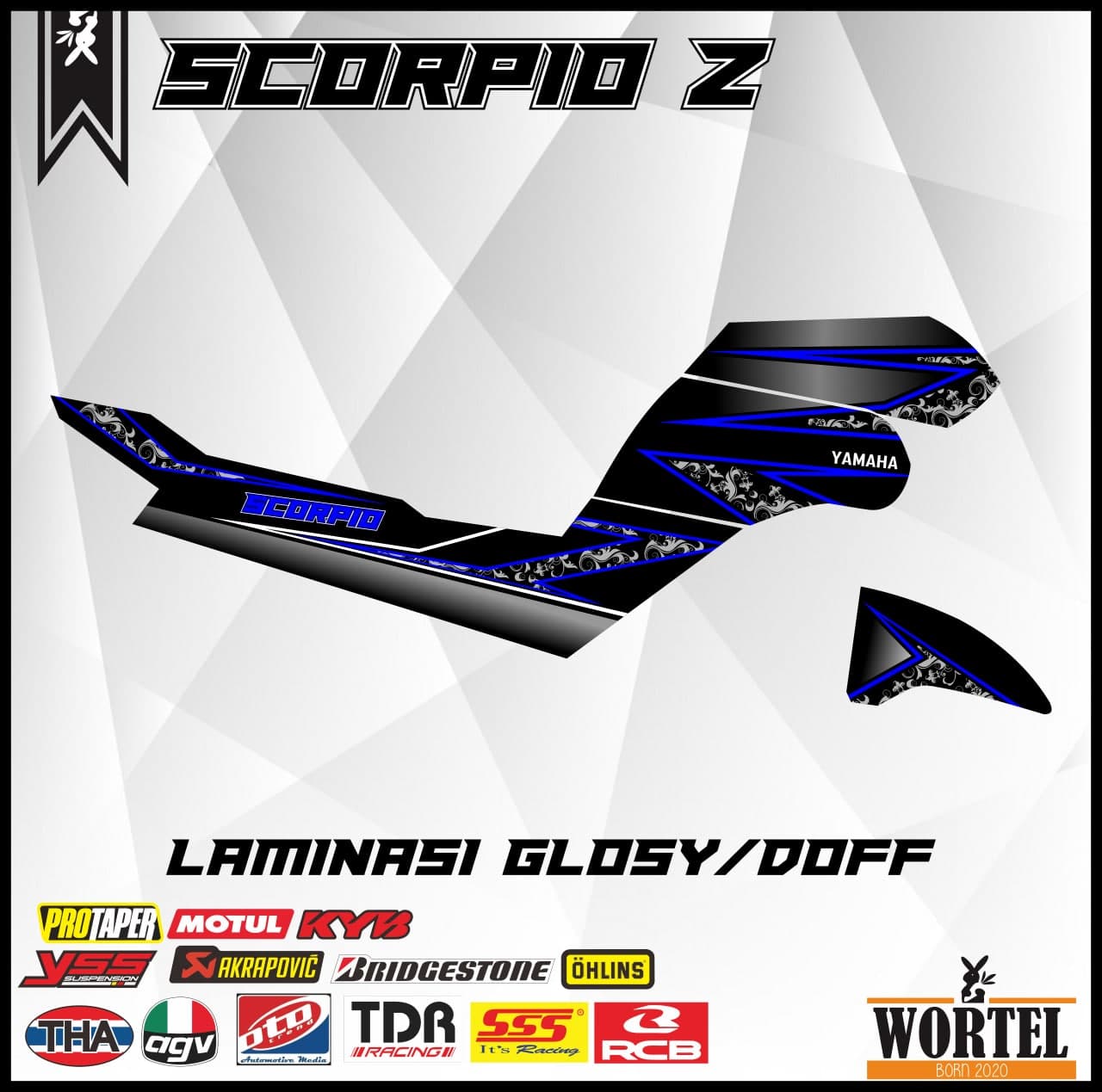Striping Scorpio Z-Stiker lis Decal Motor Scorpi Z Batik Racing ...