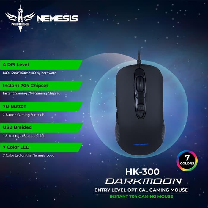 Mouse Nyk Nemesis Mouse Gaming HK 300 Darkmoon | Lazada Indonesia
