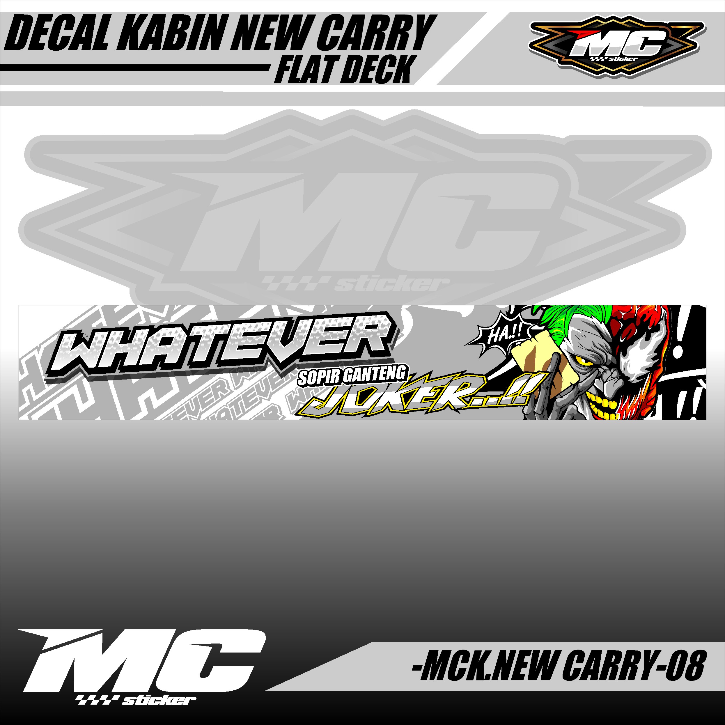 DECAL KABIN NEW CARRY PICK UP 2021 2022 - STICKER KABIN DEPAN NEW CARRY ...