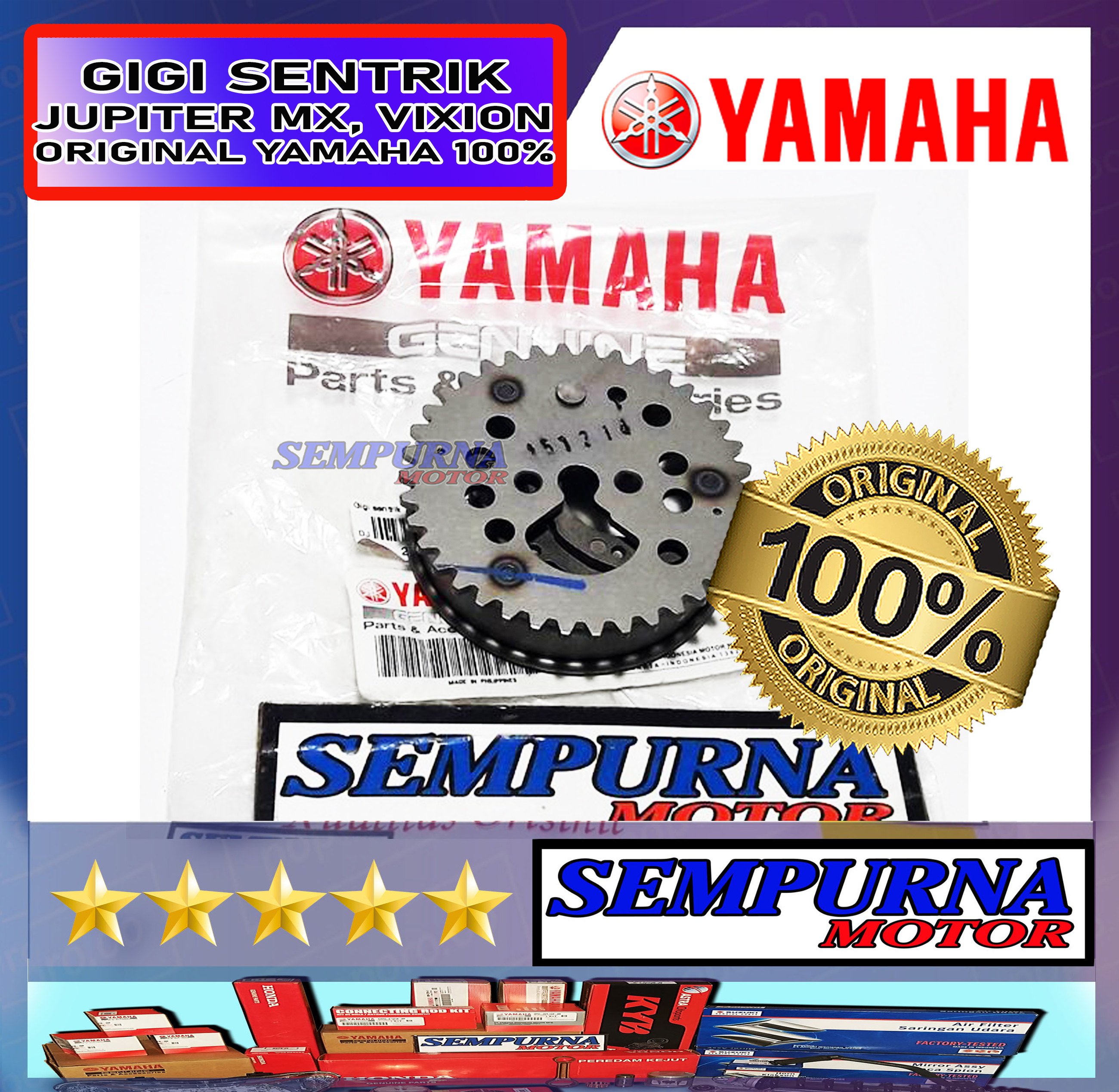 Gigi Sentrik Atau Gigi Timing Jupiter Mx Vixion Ori YGP Original Yamaha 1S7-E2280-01 | Lazada ...