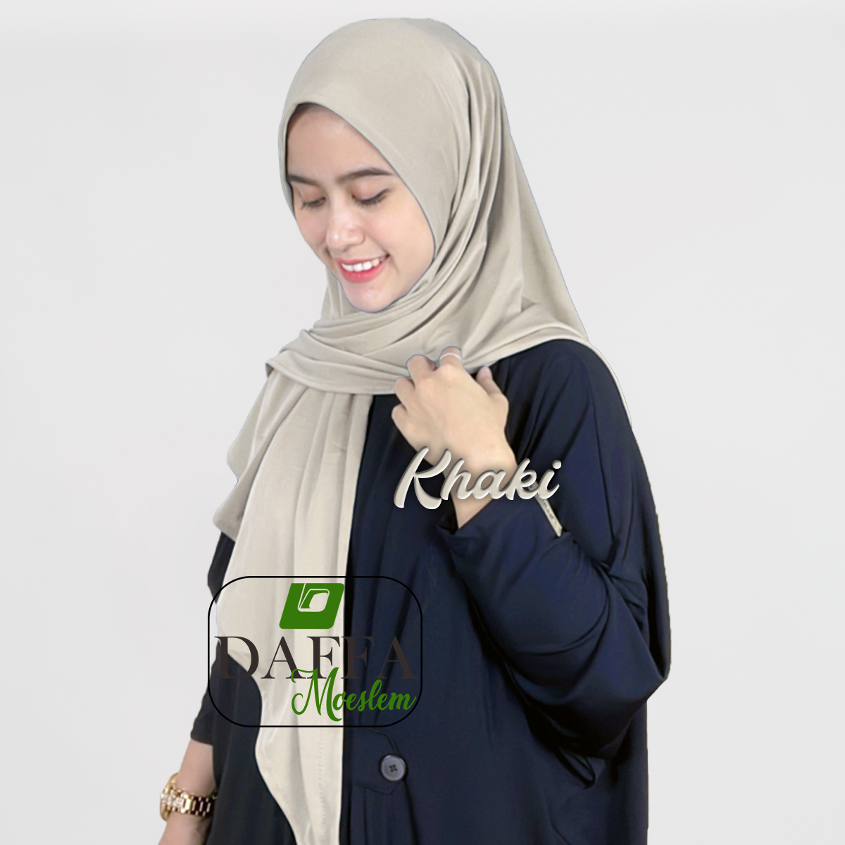 DAFFA moeslem/HIjab Segitiga Instan Bahan Jersey Super tebal/Jilbab ...
