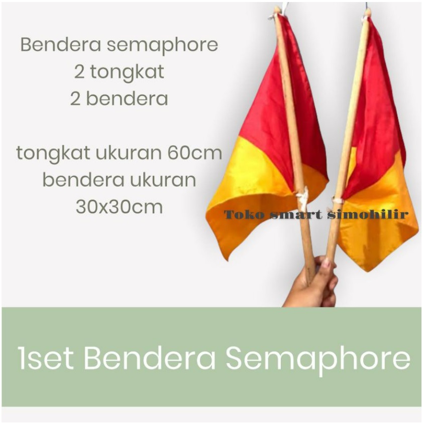 6 Set BENDERA SEMAPHORE / SEMAPUR / BENDERA PRAMUKA | Lazada Indonesia