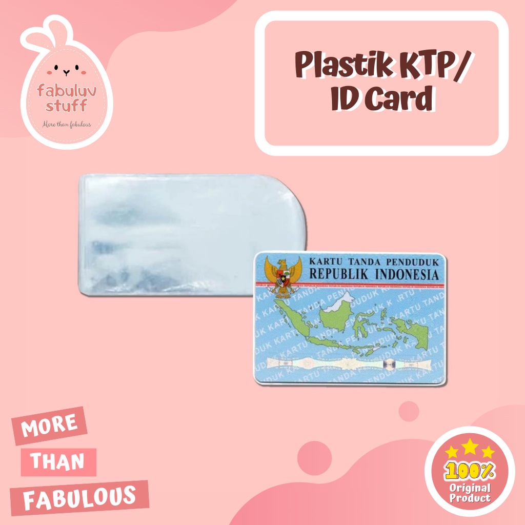 ATK ~ ( ISI 10 ) Plastik KTP / Pelindung Kartu Tanpa Pengenal E-KTP ...