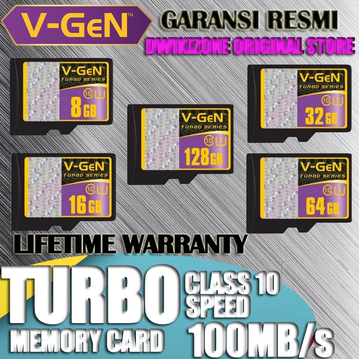 [100% ORIGINAL] MICROSD V GEN VGEN TURBO CLASS 10 100MB/s HIGH SPEED ...