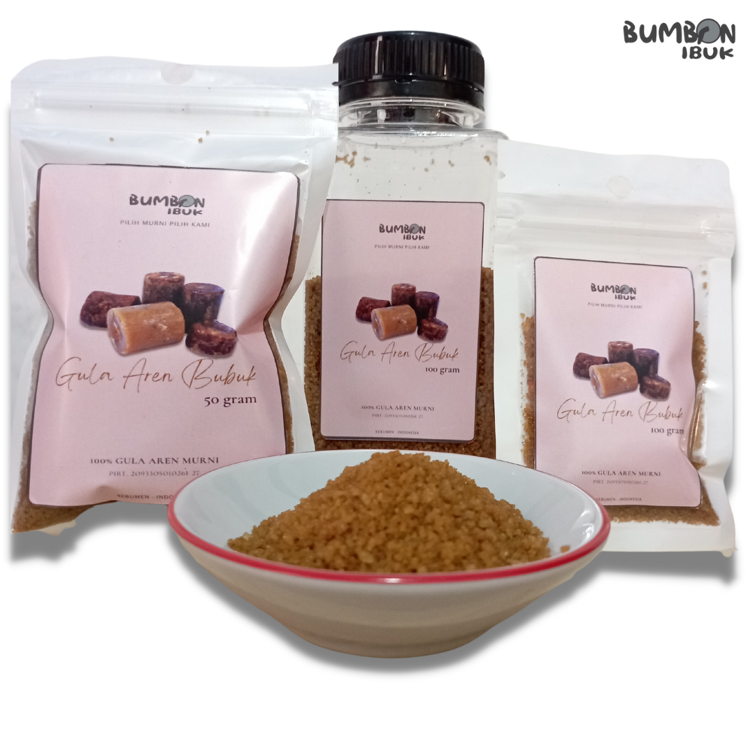 Gula Aren Bubuk Palm Sugar Powder Bumbu Bubuk Organik Murni Botol Pak ...