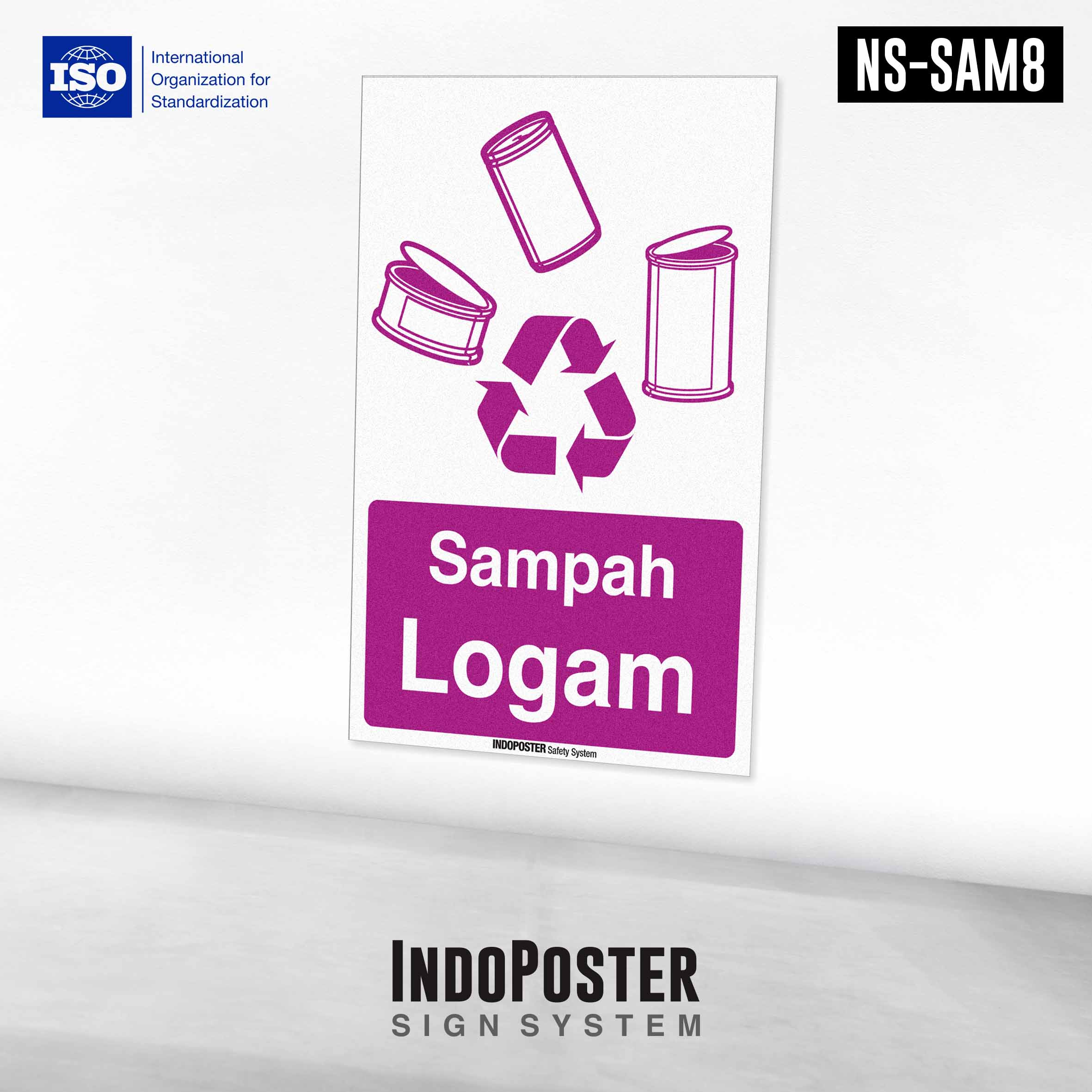 Stiker Safety Sign K3 ISO Sampah Logam | Lazada Indonesia