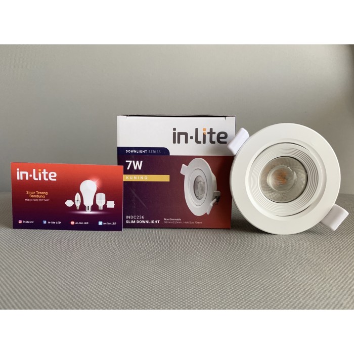 LAMPU LED MINI SLIM DOWNLIGHT SPOTLIGHT INLITE 7W 7 WATT - INDC236 ...