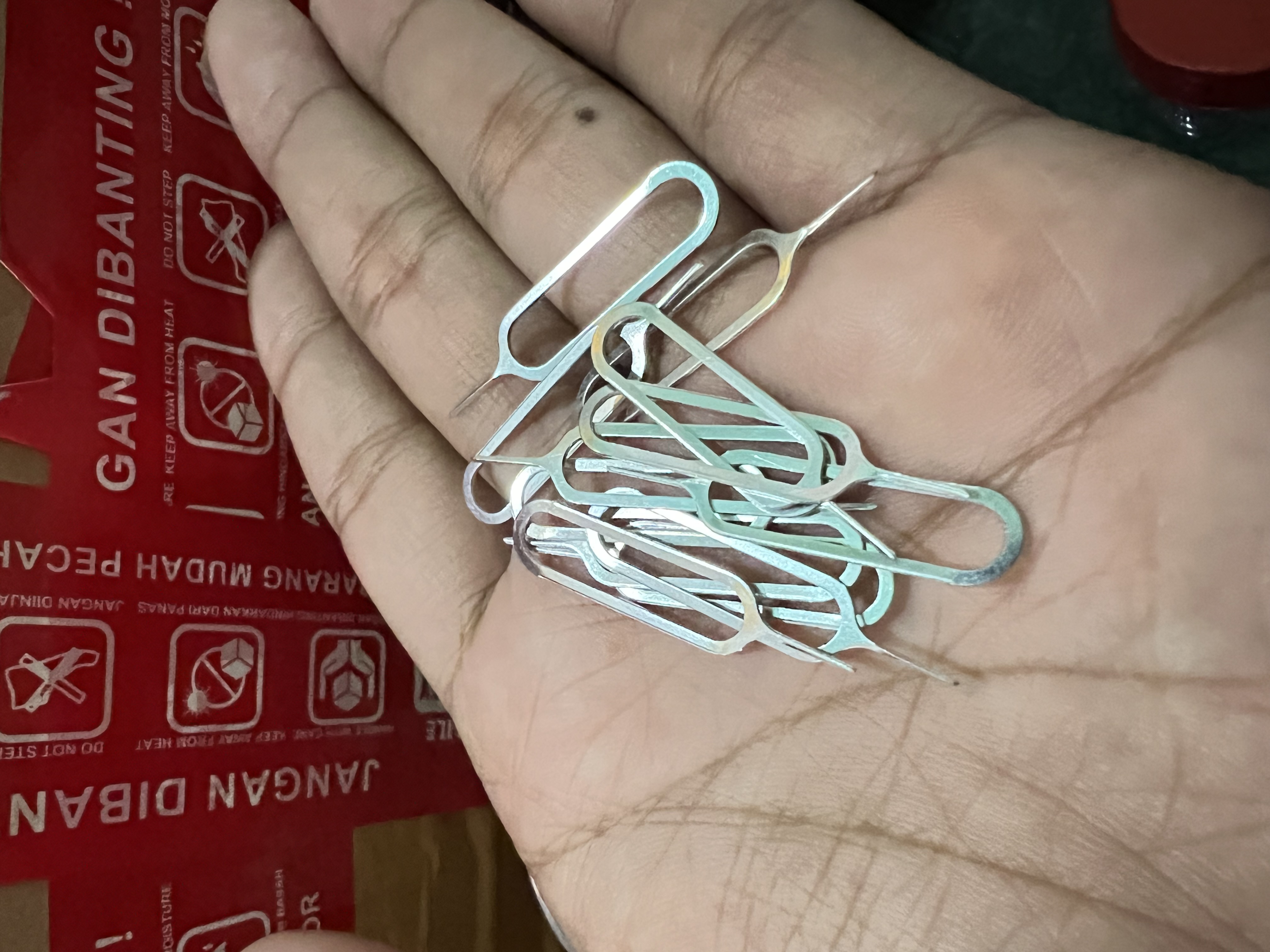 SIM Ejector Kartu SIM Jarum Pin SIM Card Tusukan SIM Tray Injector HP ...