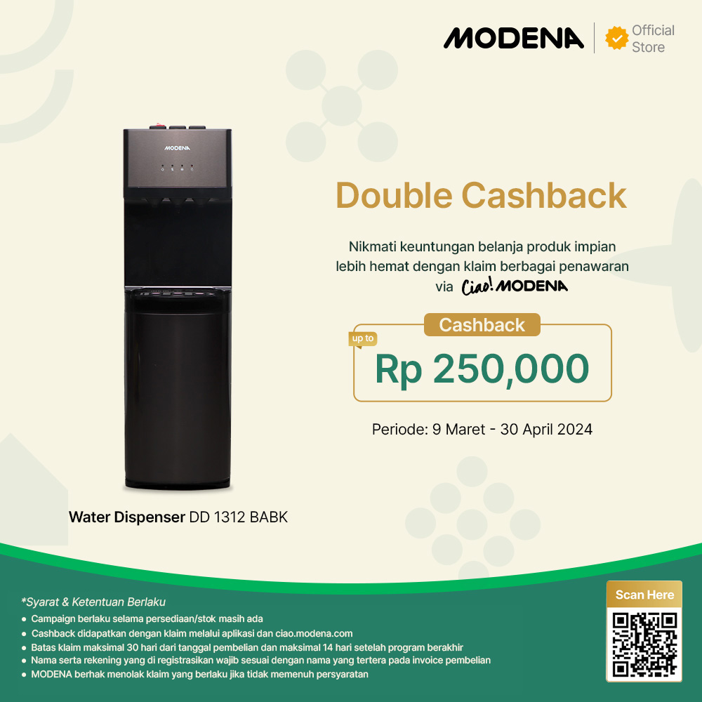 MODENA Water Dispenser - DD 1312 BABK (Galon Bawah) | Lazada Indonesia