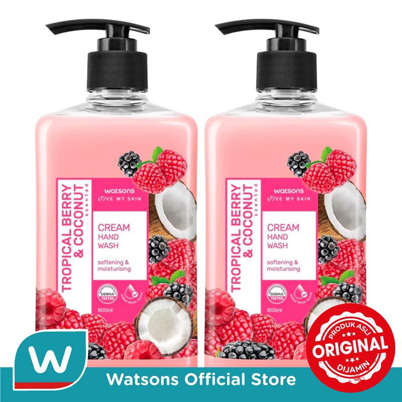 Watsons Tropical Berry & Coconut Scented Cream Hand Wash Watsons 500ml ...