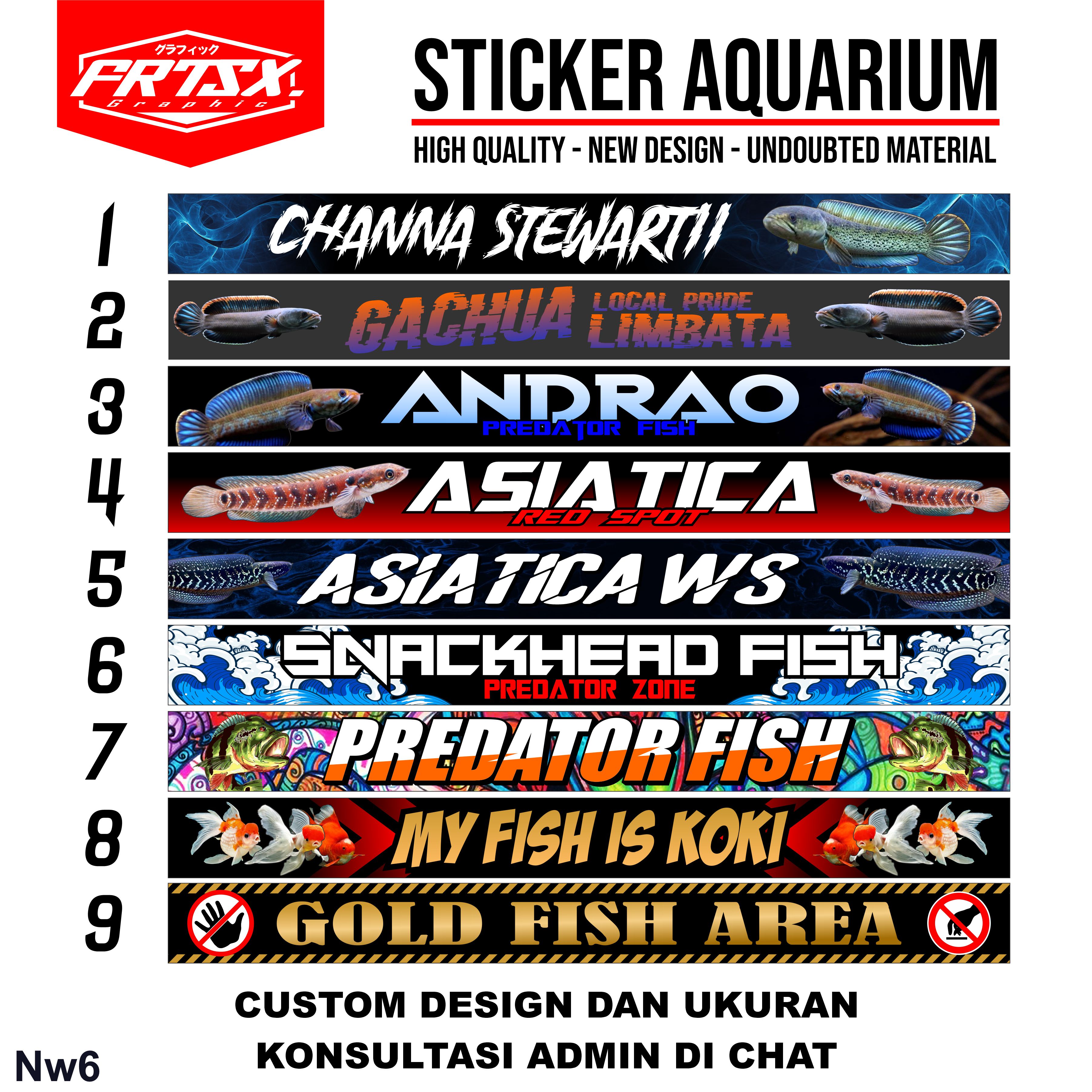 Stiker Akuarium Channa Louhan Arowana Predator Fish | Stiker Akuarium ...