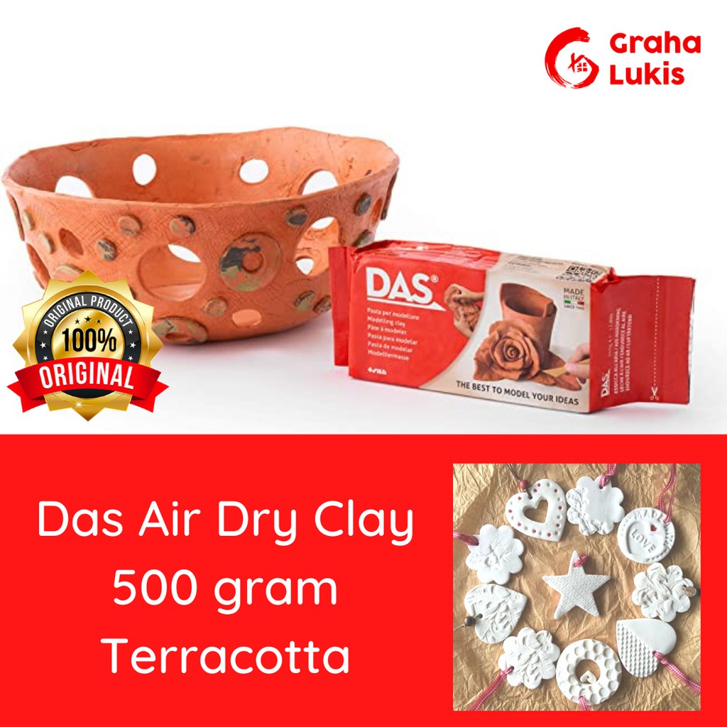 DAS Modelling Air Drying Clay Terracotta - 500gr | Lazada Indonesia