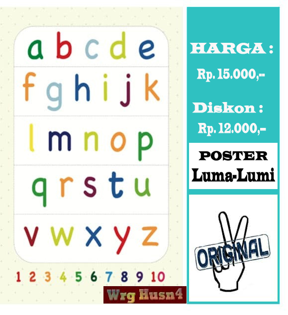 Poster Belajar Huruf Abjad Anak-Anak Huruf Kecil | Lazada Indonesia