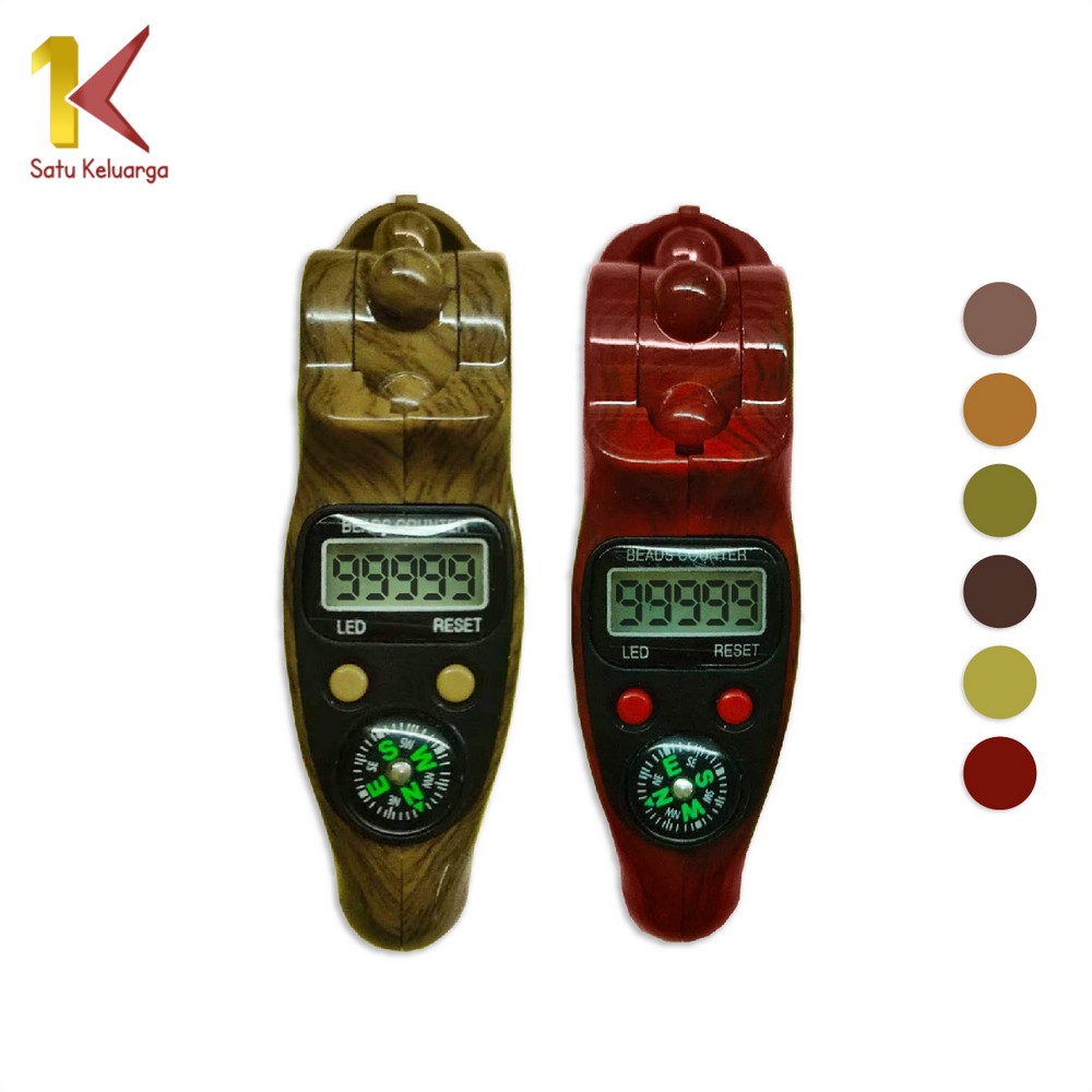 Satu Keluarga Tasbih Digital Motif Kayu C582 Tasbih Kayu Alat Hitung ...