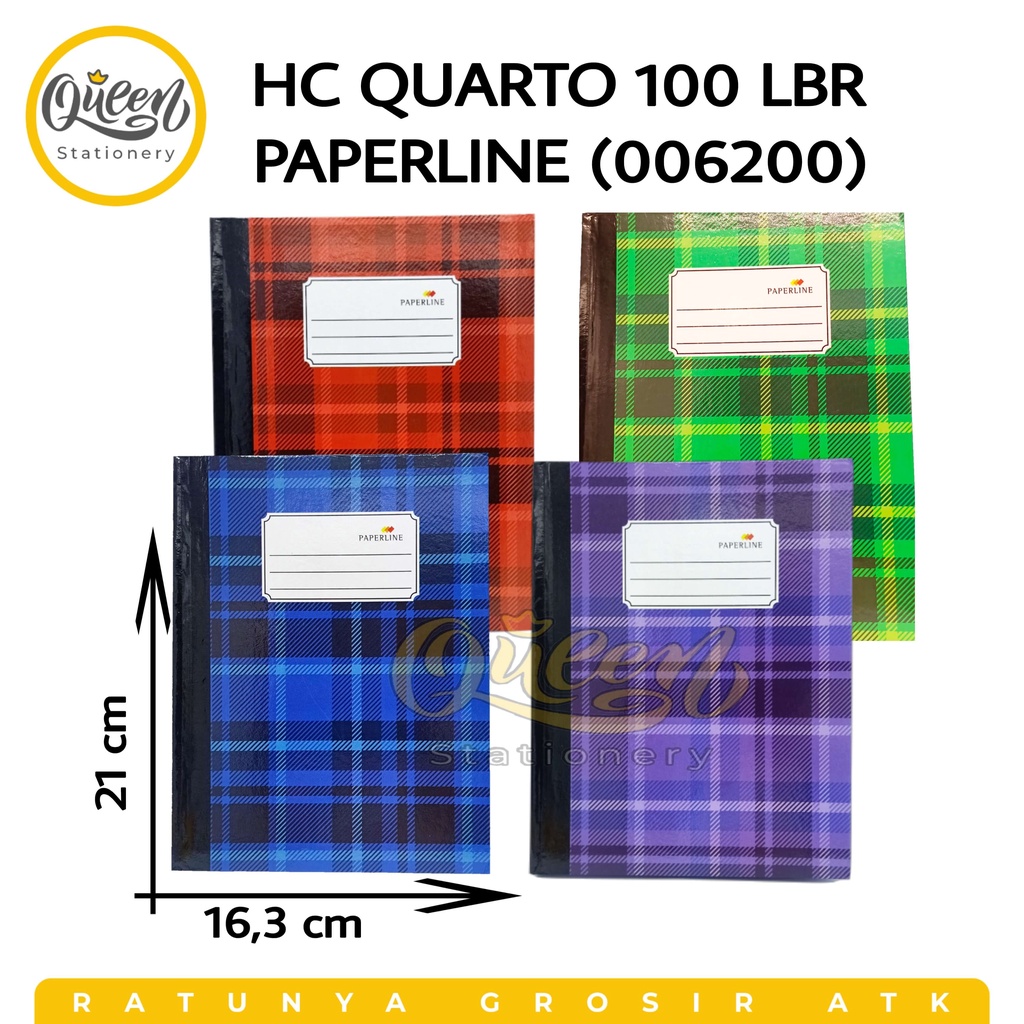 HARD COVER QUARTO 100 LEMBAR PAPERLINE / NOTEBOOK | Lazada Indonesia