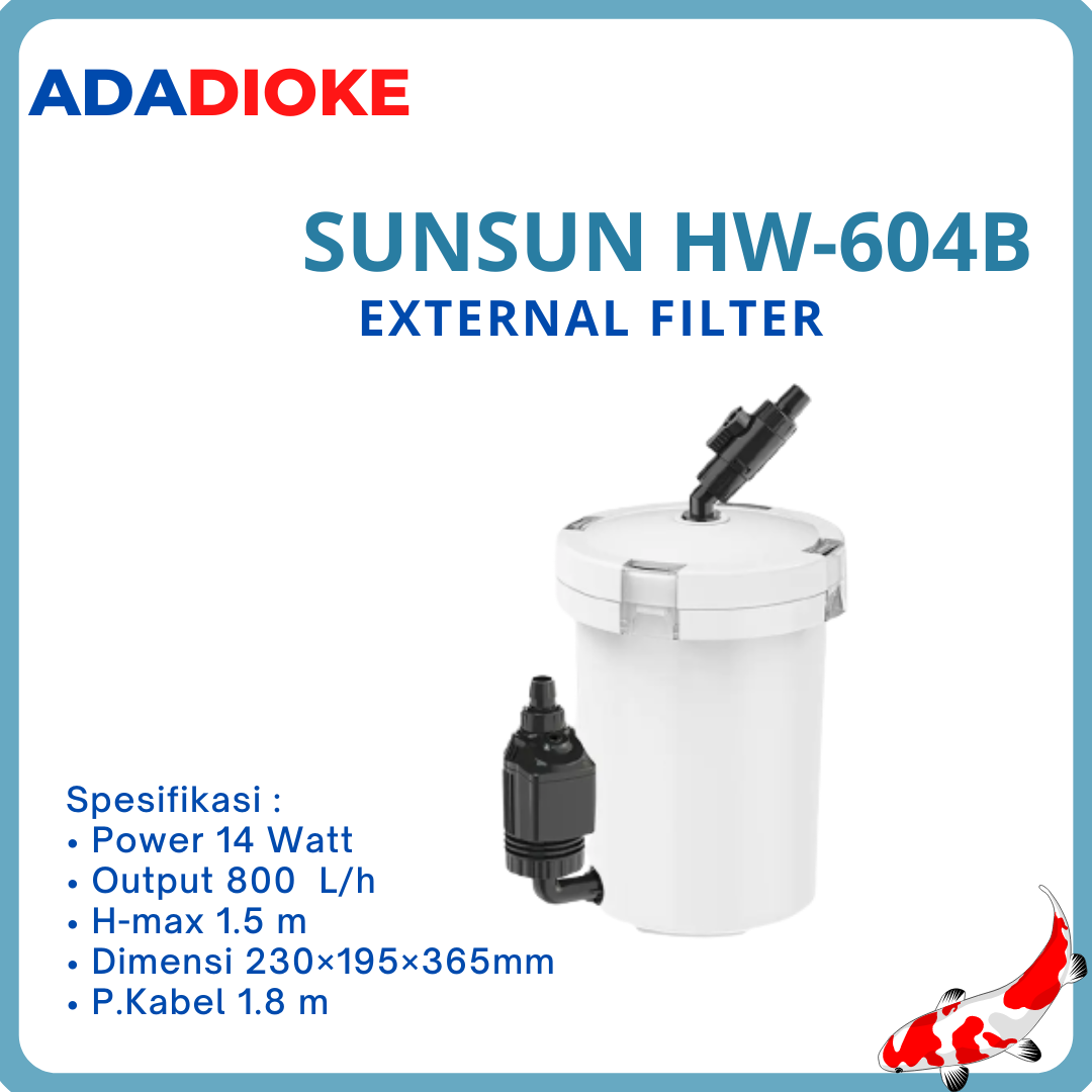 SUNSUN HW 604B/HW604B/800LITER External Canister Filter Aquarium ...
