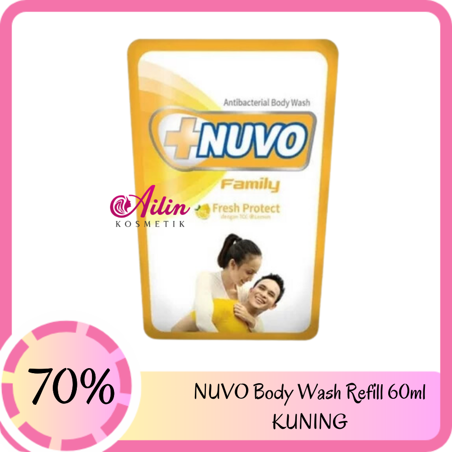 NUVO Body Wash Refill 60ml BPOM / Nuvo Sabun Mandi Cair Anti Bakteri ...
