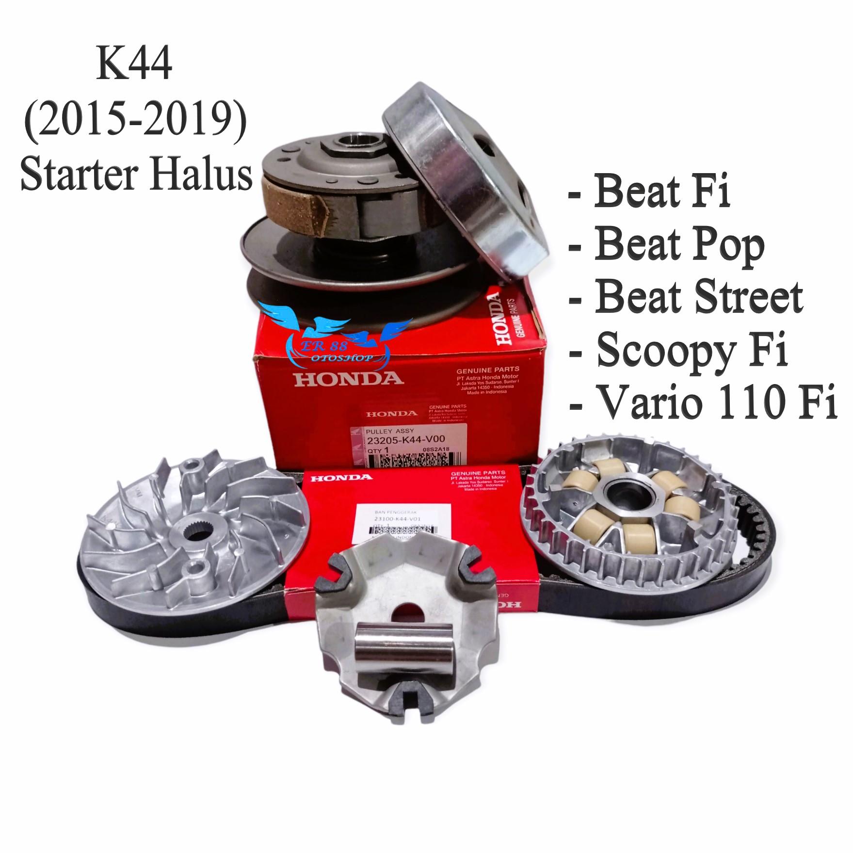 Paket Cvt K44 Pully Assy Rumah Roller Set Kipas Vanbel Beat Fi Scoopy Esp | Lazada Indonesia