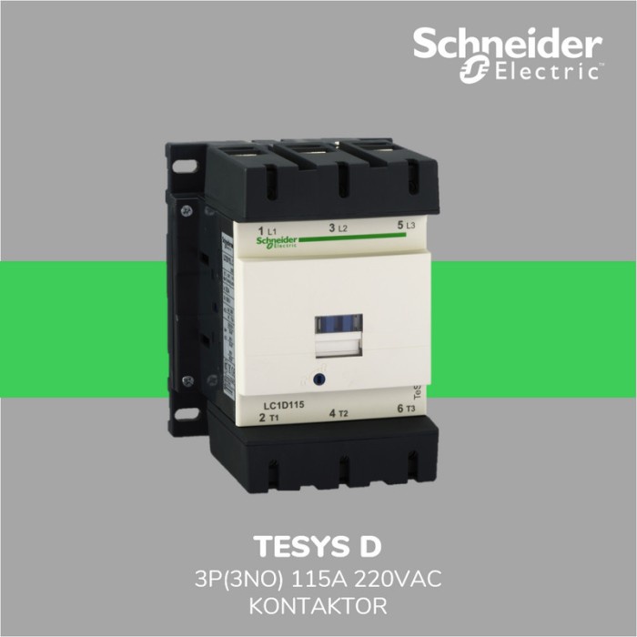 Schneider Electric TeSys D Kontaktor 3P(3NO) 115A 220VAC LC1D115M7 ...