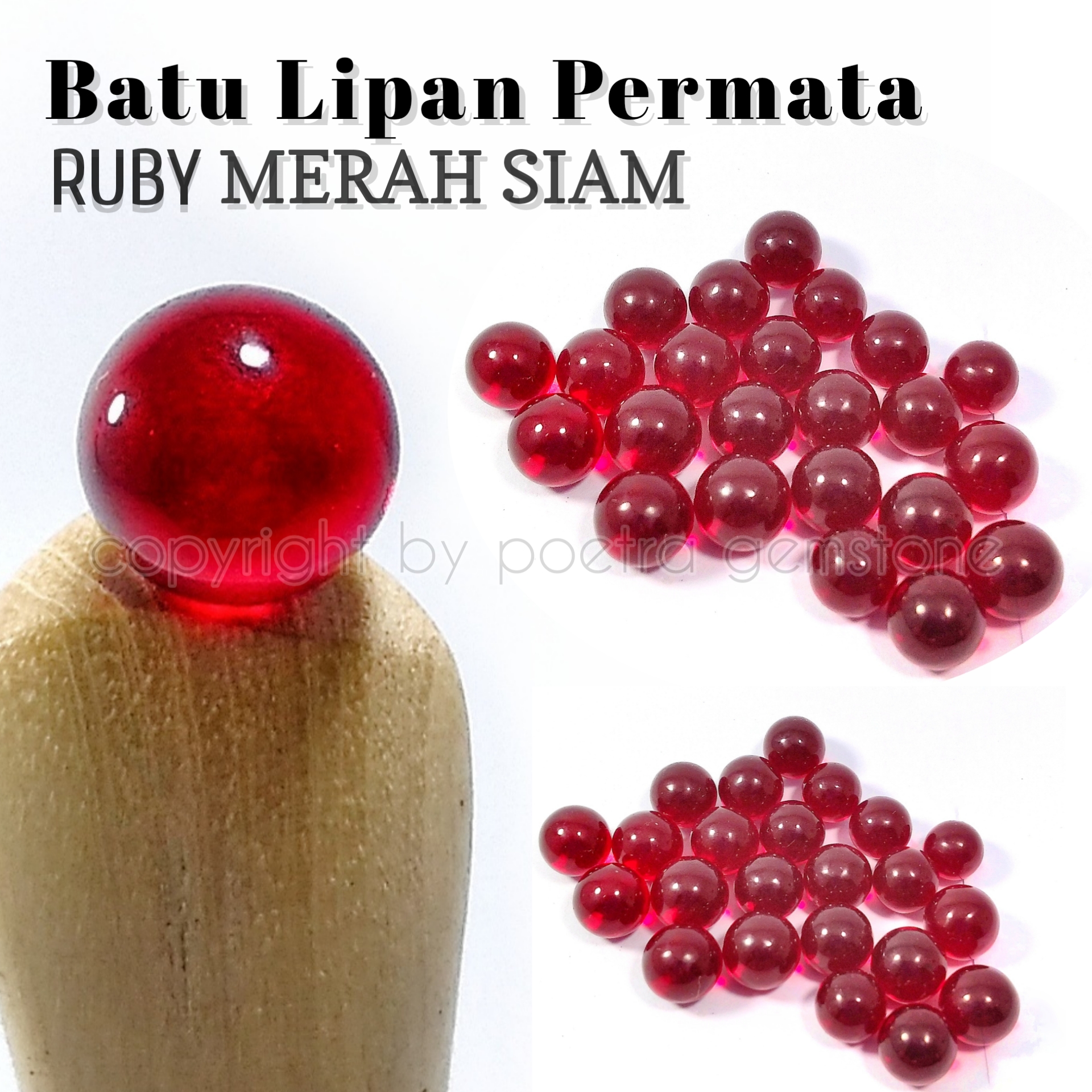 Batu Lipan Permata Ruby Merah Siam | Lazada Indonesia