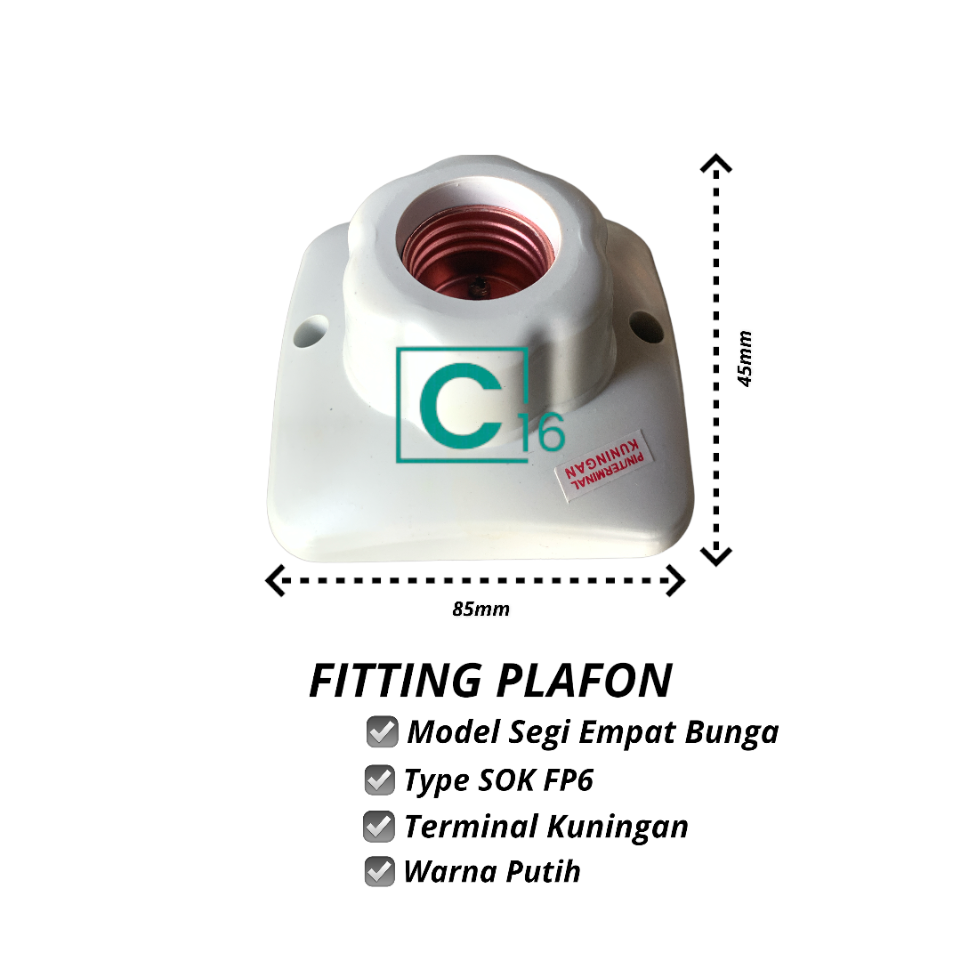 Fitting Plafon Listrik Berbagai Varian Fitting Plafon Tempel | Lazada ...