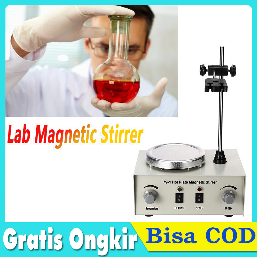 【Dikirim Dlm 24jam】 220V Hotplat Magnetic Stirrer Alat Laboratorium Magnet Stirer Pemutar Lab ...
