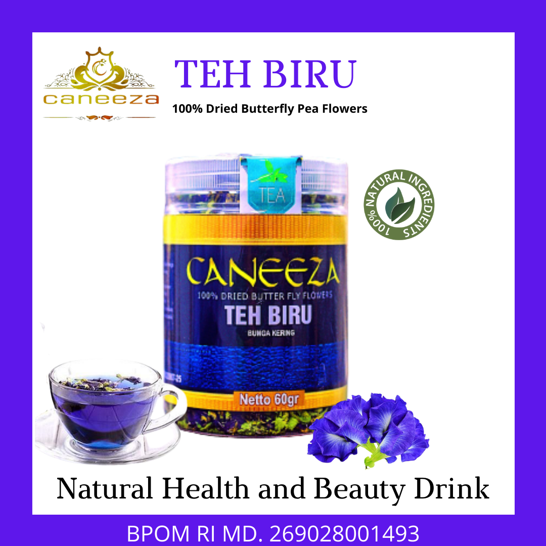 TEH BIRU CANEEZA BUNGA TELANG KERING ORGANIK DRIED BUTTERFLY PEA ...