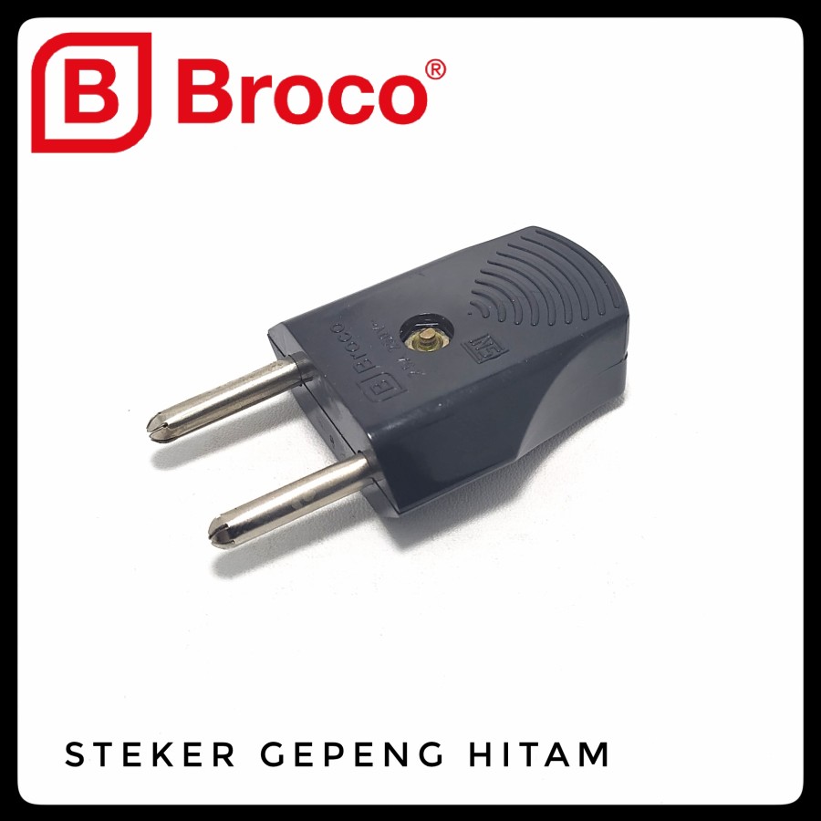 Steker / Colokan gepeng hitam Broco | Lazada Indonesia