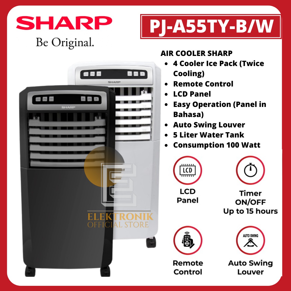 SHARP AIR COOLER PJA 55TY B/W | Lazada Indonesia