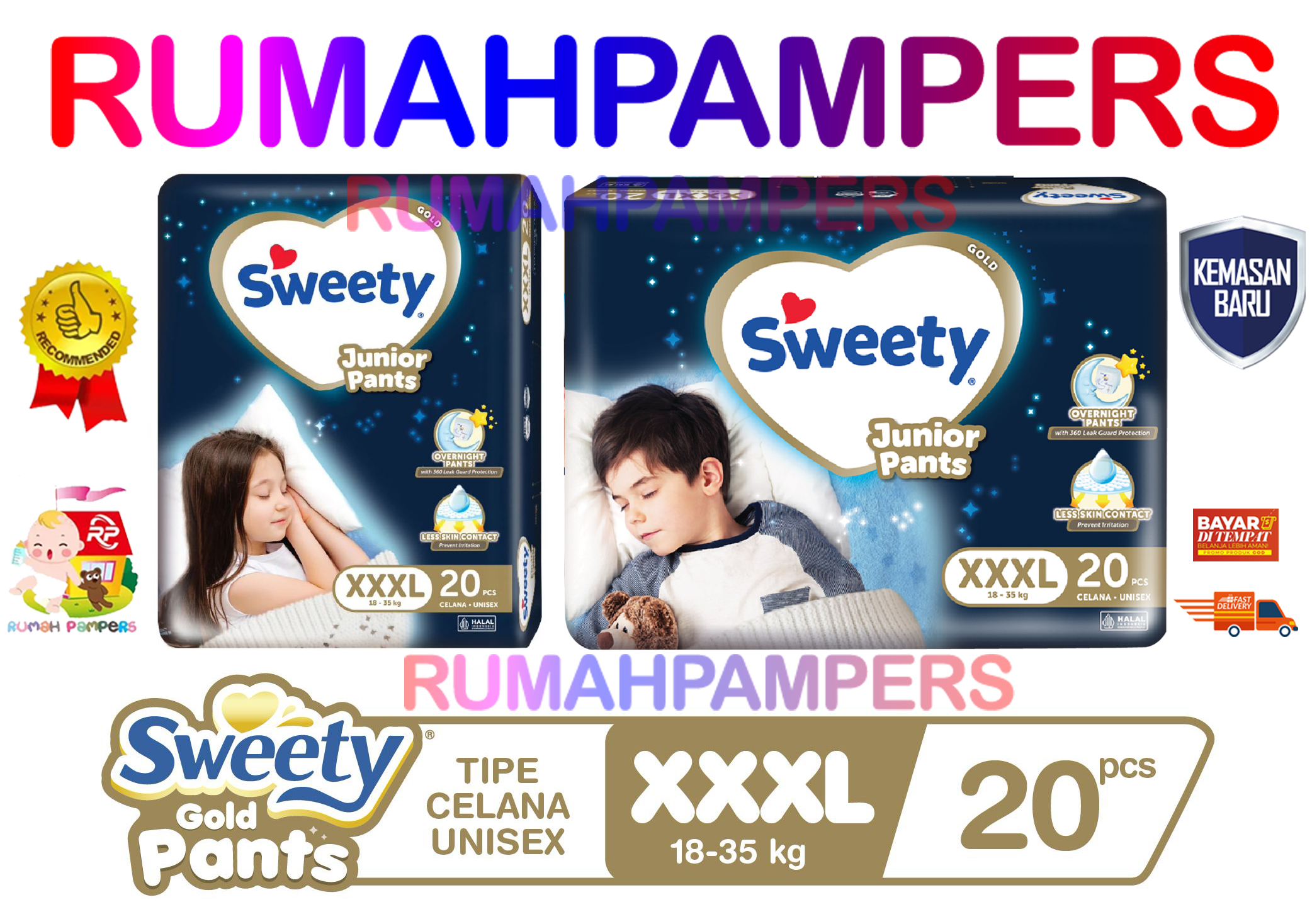 Sweety Gold Junior Pants XXXL 20s ( KEMASAN BARU ) | Lazada Indonesia