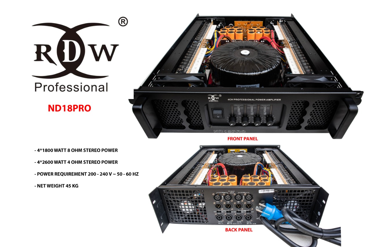 POWER Amplifier GT-LAB ND 18 PRO ORIGINAL BY RDW PROFESSIONAL | Lazada ...