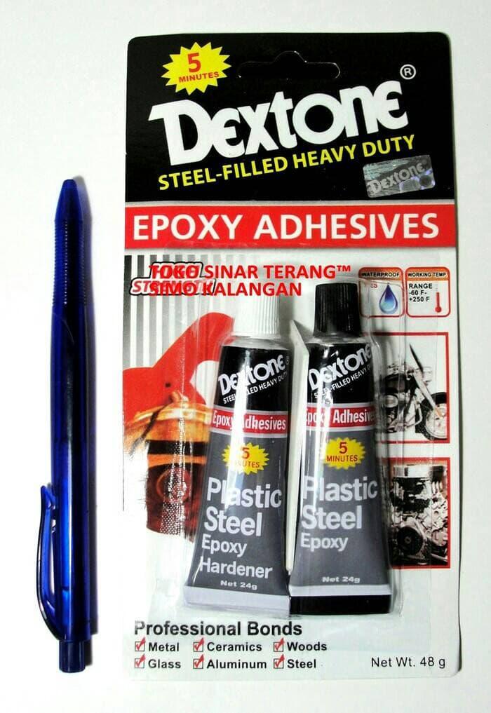 Lem Dextone 5 Menit Epoxy Adhesives 48 gram Besar Lem Keramik Kayu Kaca ...