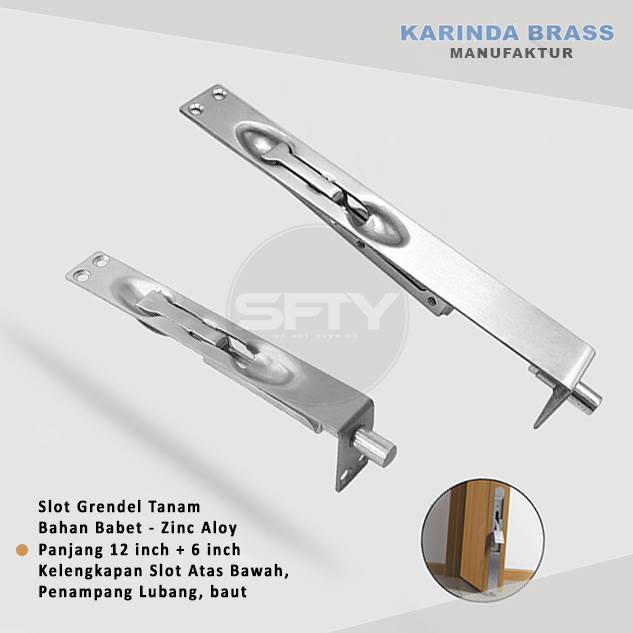Kunci Slot Grendel Tanam Jendela Pintu Alumunium Ready Custom | Lazada ...