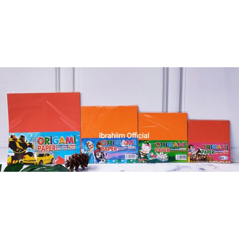 ORIGAMI PAPER KERTAS LIPAT UKURAN 14 X 14 DOUBLE FACE KERTAS ORIGAMI ...