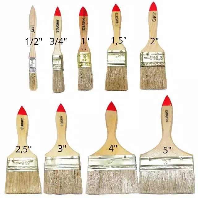 Kuas cat vernis ukuran PILIH VARIASI PER 1 PCS | Lazada Indonesia