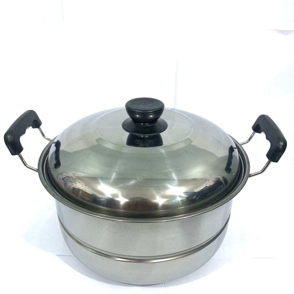 panci sup stainless steel set serbaguna dengan tutup ukuran 17cm-23cm ...