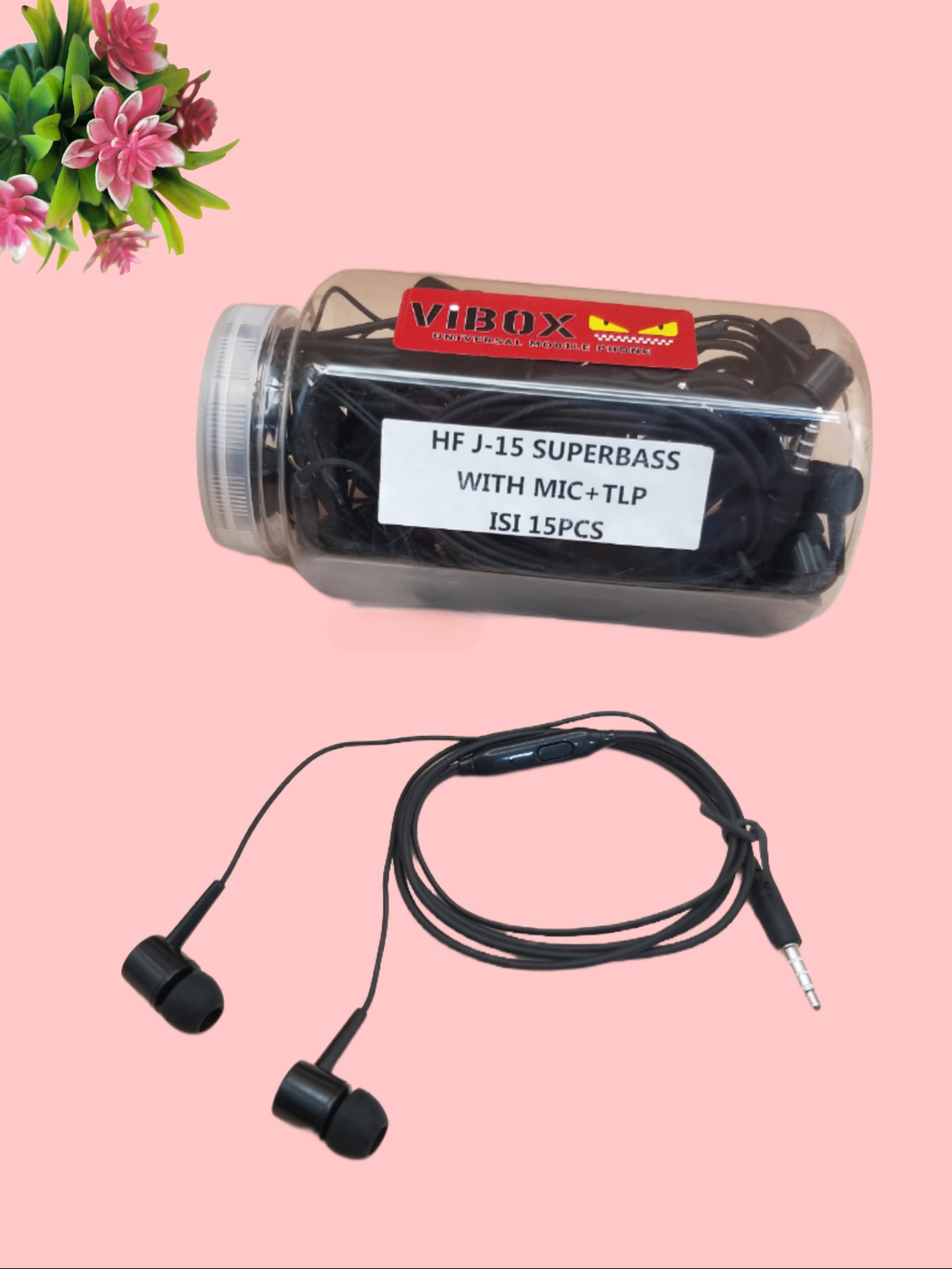 [isi 15pc] HF J-15 Super Mega Bass Vibox Toples Stereo Headset Original ...