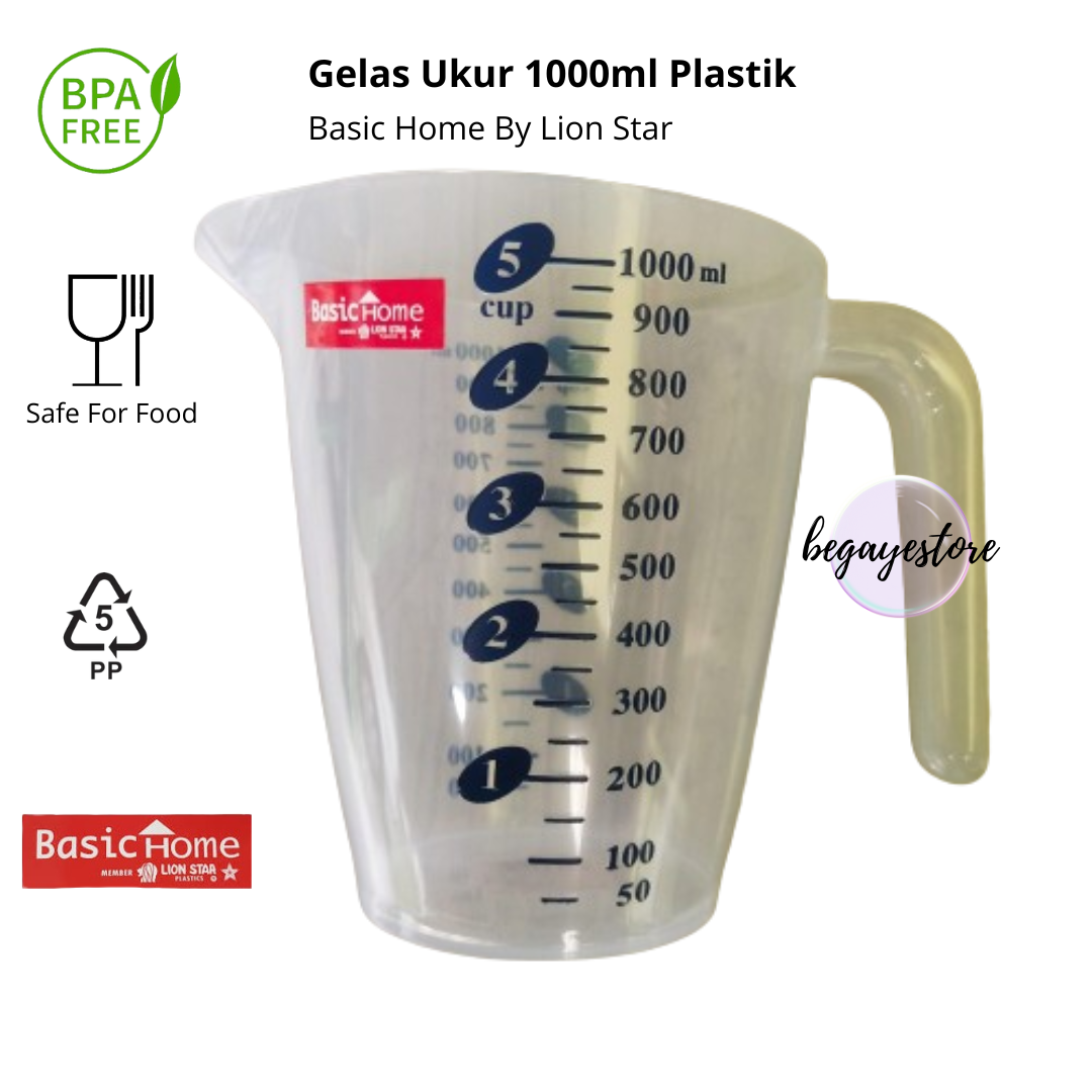Gelas Pengukuran Air Lion Star 1000ml | Gelas Takar 1 Liter | Gelas ...