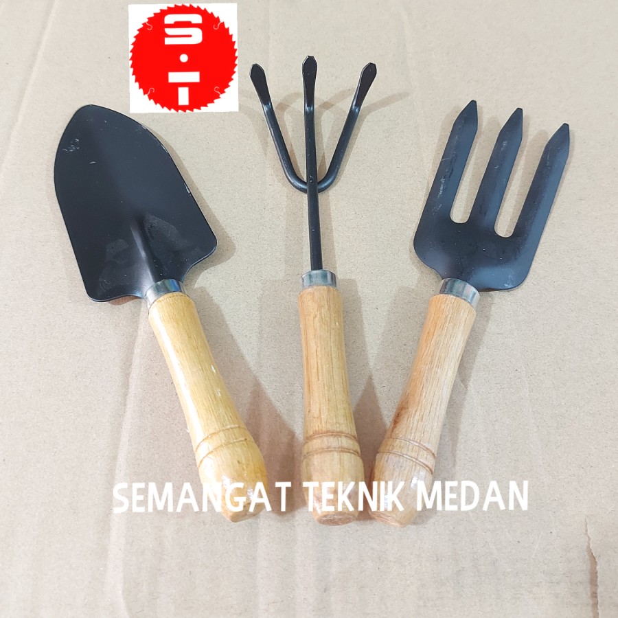 3PCS ALAT TAMAN KEBUN BERKEBUN SEKOP MINI GARPU GARDEN TOOL SET 3 PCS ...