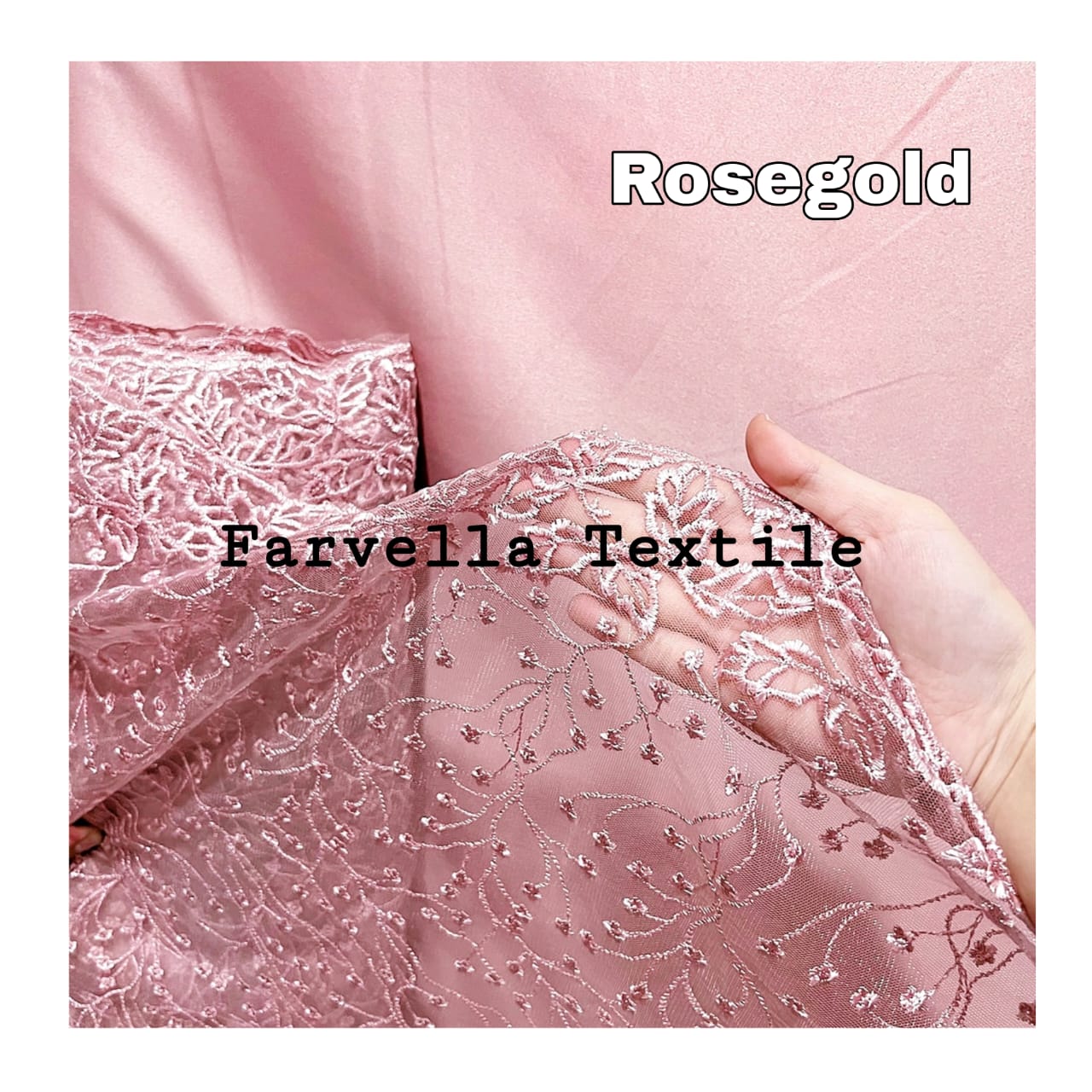 1/2 (SETENGAH) Meter Kain Brokat Tile Prancis Premium Motif Akar Daun ...